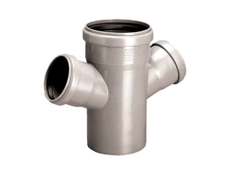 PVC vidaus kanalizacijos keturšakis WAVIN, DN110 x 50 x 50 x 67° - ermitazas.lt