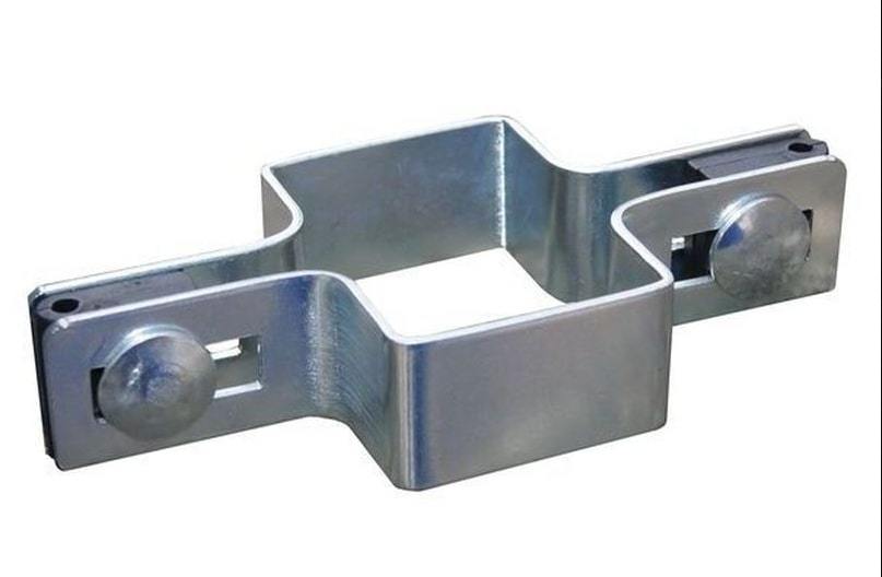 Centrinė stulpo apkaba, cinkuota., 60 x 40 mm, 2 vnt. - ermitazas.lt