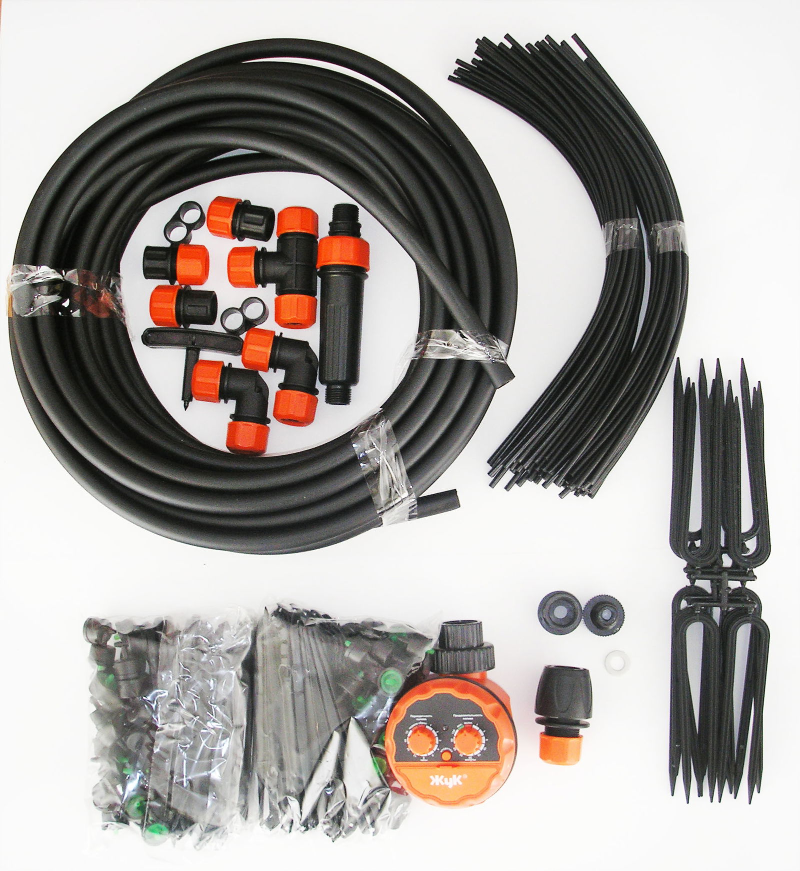 Laistymo sistema nuo vandentiekio su laikmačiu 30 augalų - ermitazas.lt