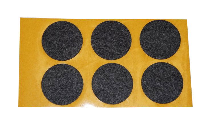 Baldų padukai, veltiniai, d-40 mm, juodos sp., 6 vnt. - ermitazas.lt