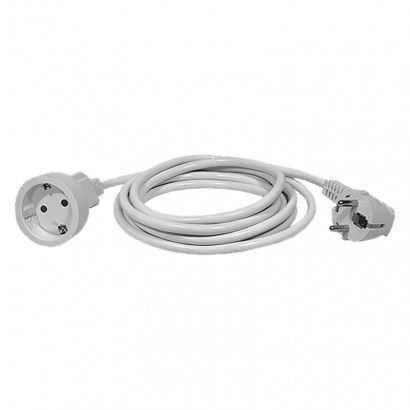 Ilgiklis EMOS, 1 lizdas, 5 m, 3x1.5 mm2, baltos sp. - ermitazas.lt