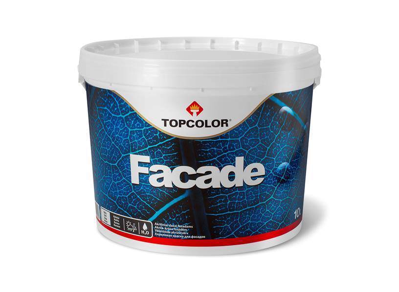Mineralinių fasadų dažai EKOCOLOR FACADE, matiniai, baltos sp., 10 l ...