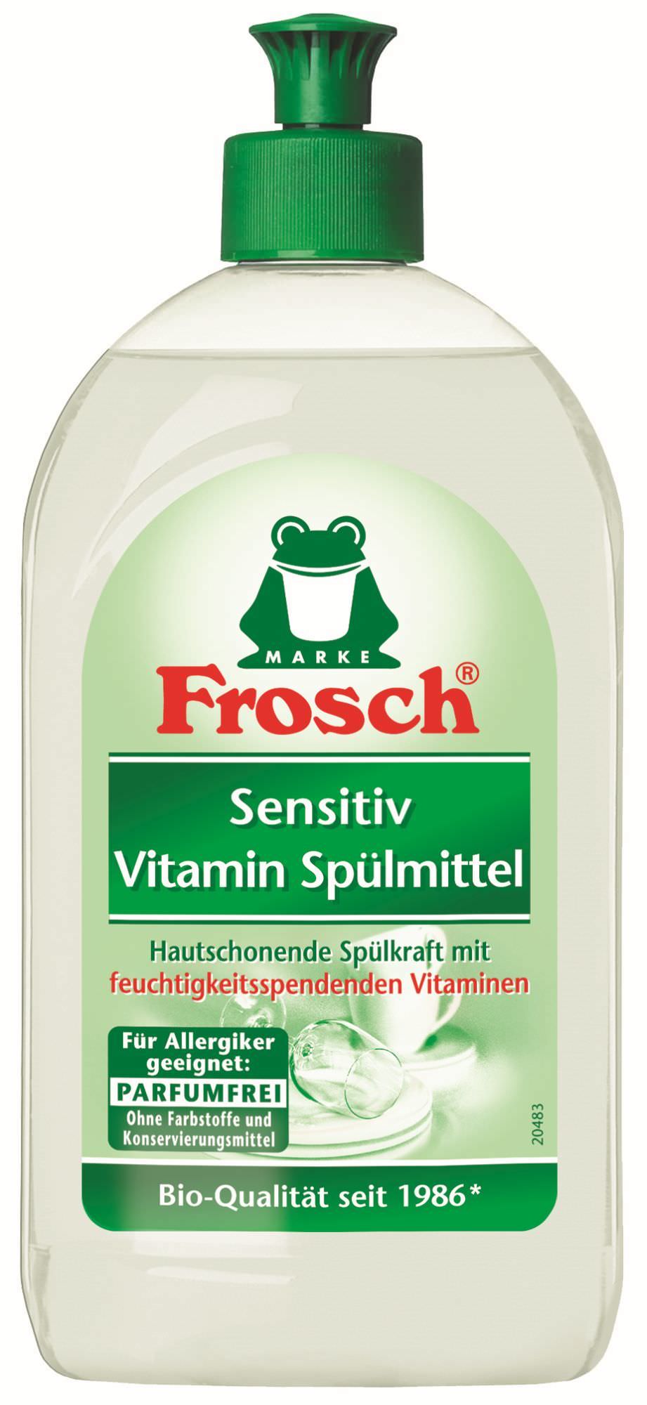 Indų ploviklis FROSCH, antialerginis, 500 ml - ermitazas.lt