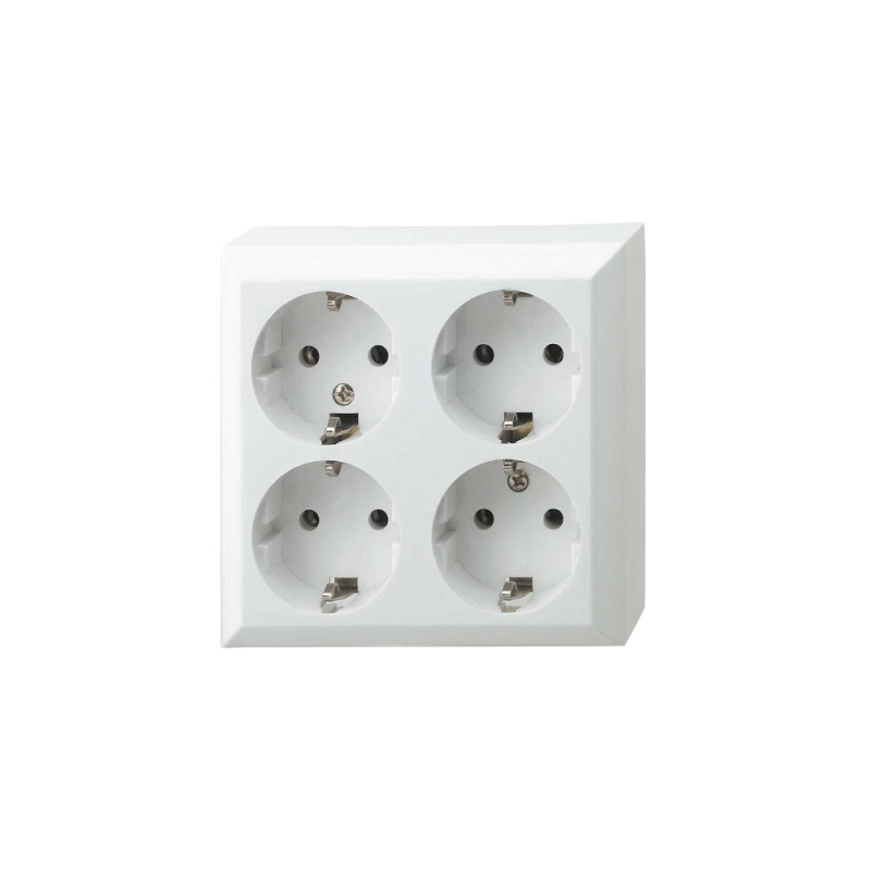 Kištukinis lizdas GAO, 4-vietis, 16A, baltos sp. - ermitazas.lt