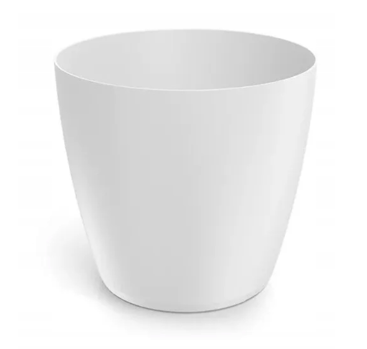 Plastikinis vazonas MATE, baltos sp., 20 x 18 cm - ermitazas.lt