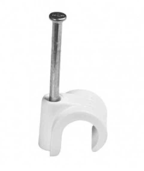 Prikalamos apkabos apvaliems laidams BALTPLAST 3-5 baltos sp., 25 vnt ...