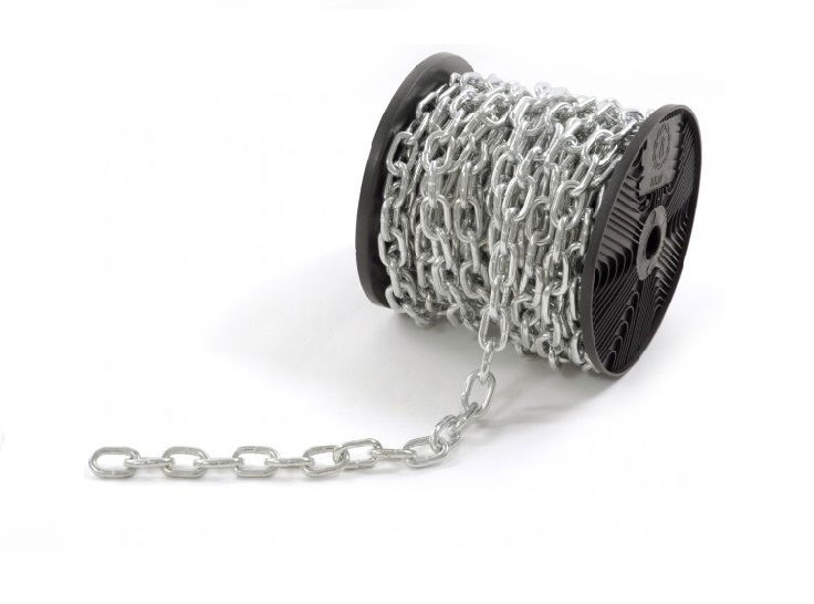 Grandinė DIN 5685A, cinkuota, 4,0 mm, 25 m - ermitazas.lt