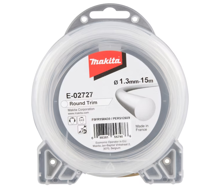 Apvalus žoliapjovės pjovimo lynas MAKITA, 1,3 mm x 15 m - ermitazas.lt