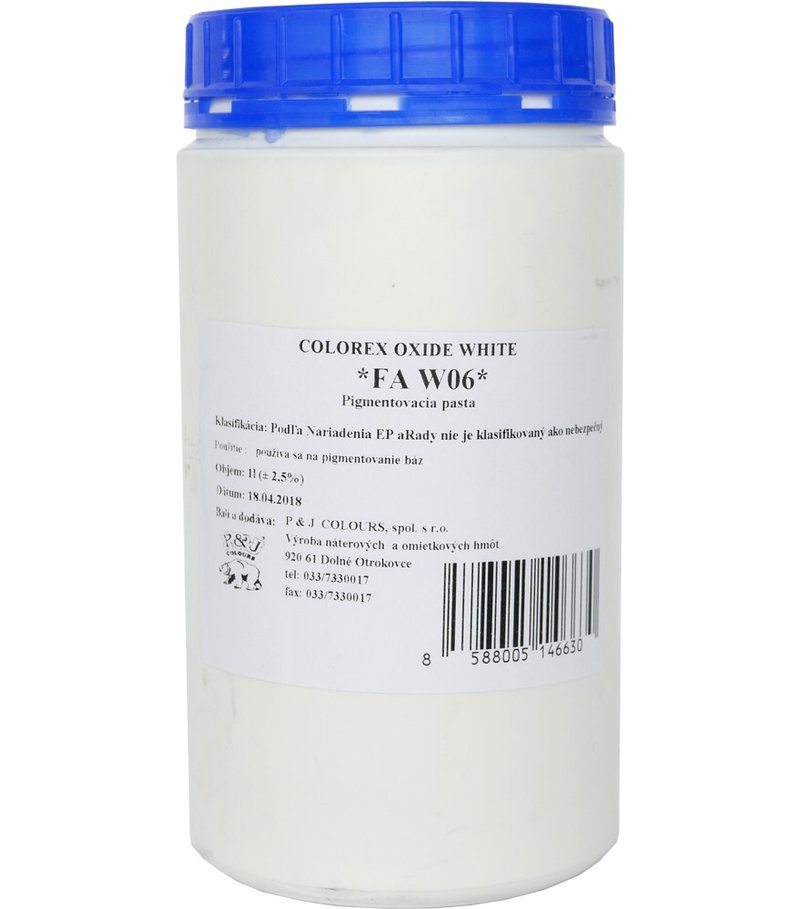 Tonavimo pasta COLOREX VERSACOL HP, Oxide White FA W06, 1 l, 1000 ml ...