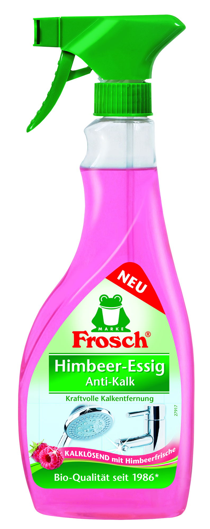 Kalkių valiklis FROSCH, su aviečių actu, 500 ml - ermitazas.lt