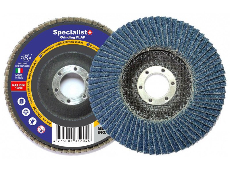 Žiedlapinis šlifavimo diskas SPECIALIST+, 125 x 22,22 mm, cirkonis ...