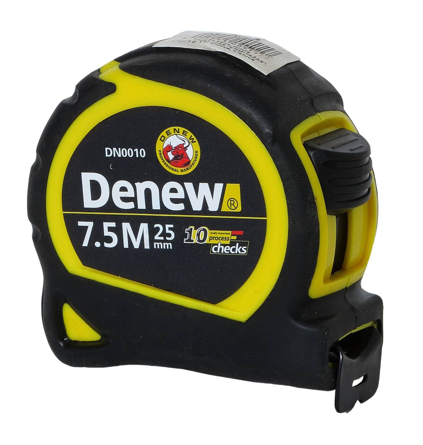 Ruletė HAUSMANN, 7,5 m x 25 mm, su guma - ermitazas.lt