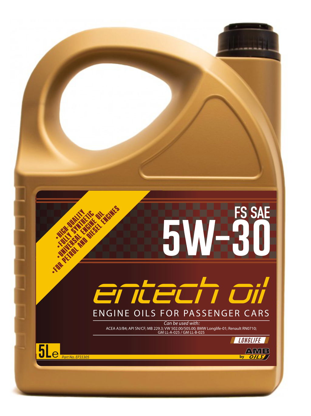 Automobilinė variklio alyva ENTECH OIL FS 5w30 5L - ermitazas.lt