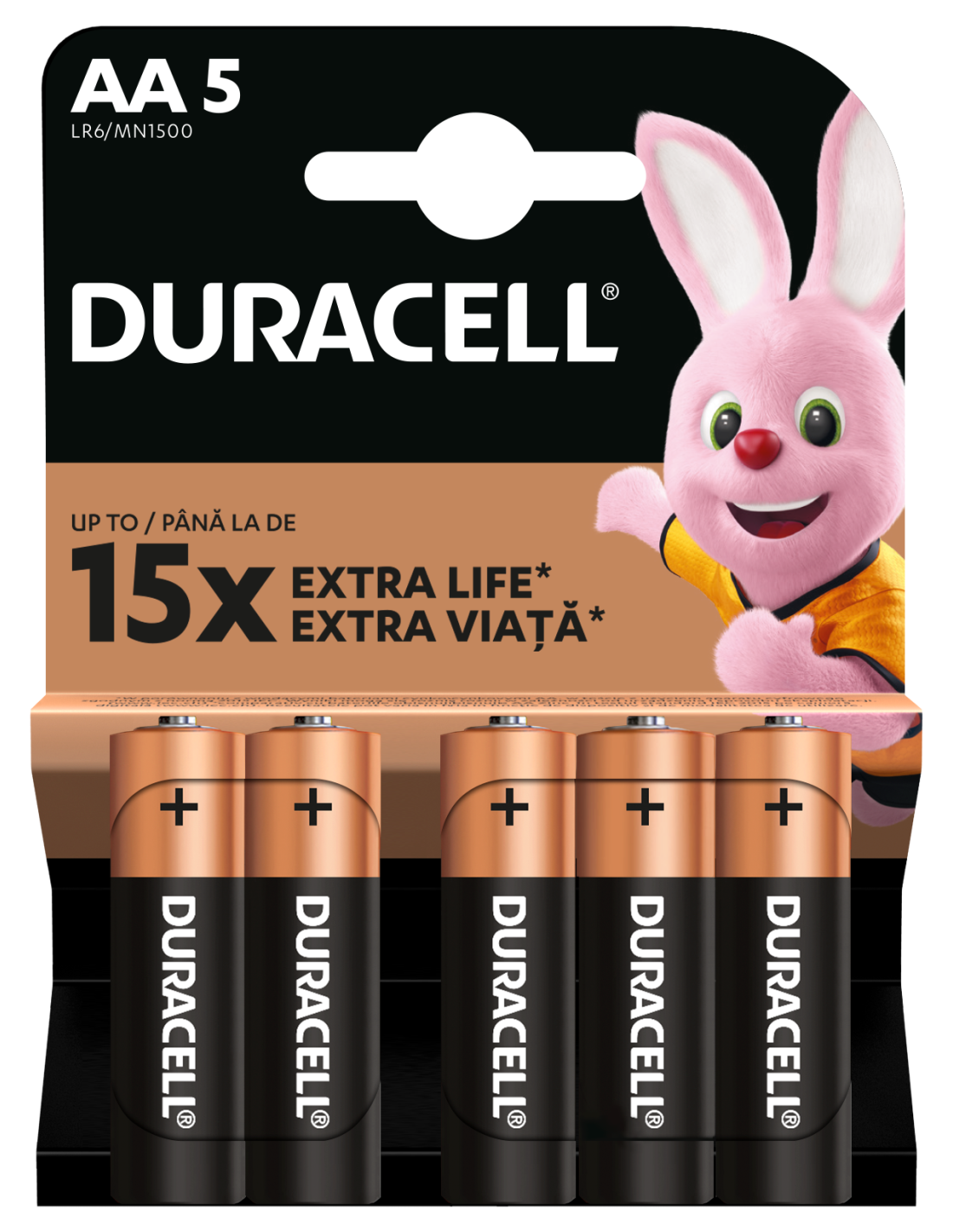 Elementai DURACELL AA, 5 vnt - ermitazas.lt