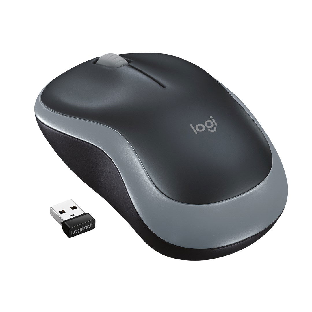 Kompiuterio pelė Logitech M185, juoda/pilka - ermitazas.lt
