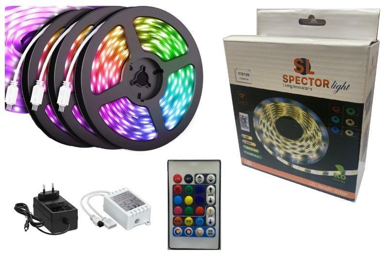 LED juostos rinkinys SPECTOR LIGHT, 24 W, RGB+CCT, dimeriuojamas, Smart ...