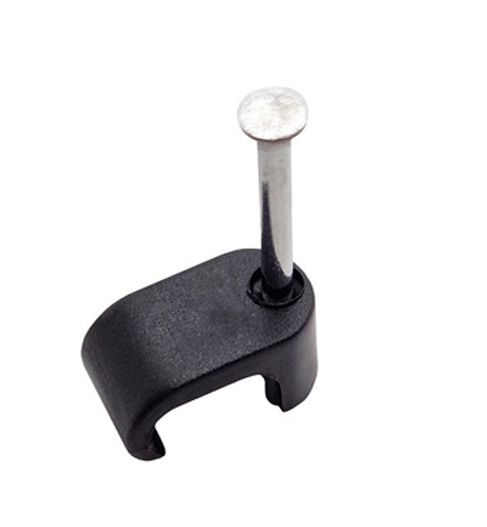 Prikalamos apkabos plokštiems laidams BALTPLAST 3x5 juodos sp., 25 vnt ...