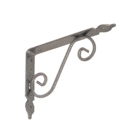 Lentynos laikiklis su ornamentais 190 x 140 mm, sidabro sp. - ermitazas.lt