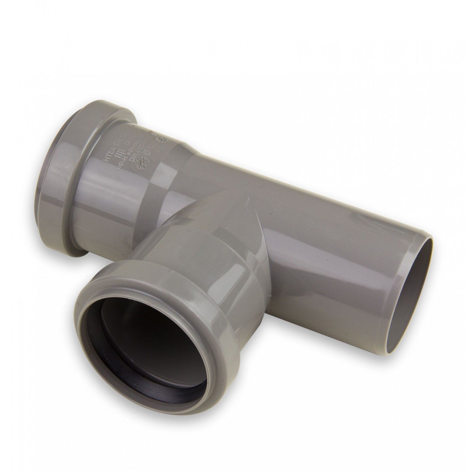 PP HT vidaus kanalizacijos trišakis PIPELIFE, DN50 x 50 x 90°, pilkos sp. - ermitazas.lt