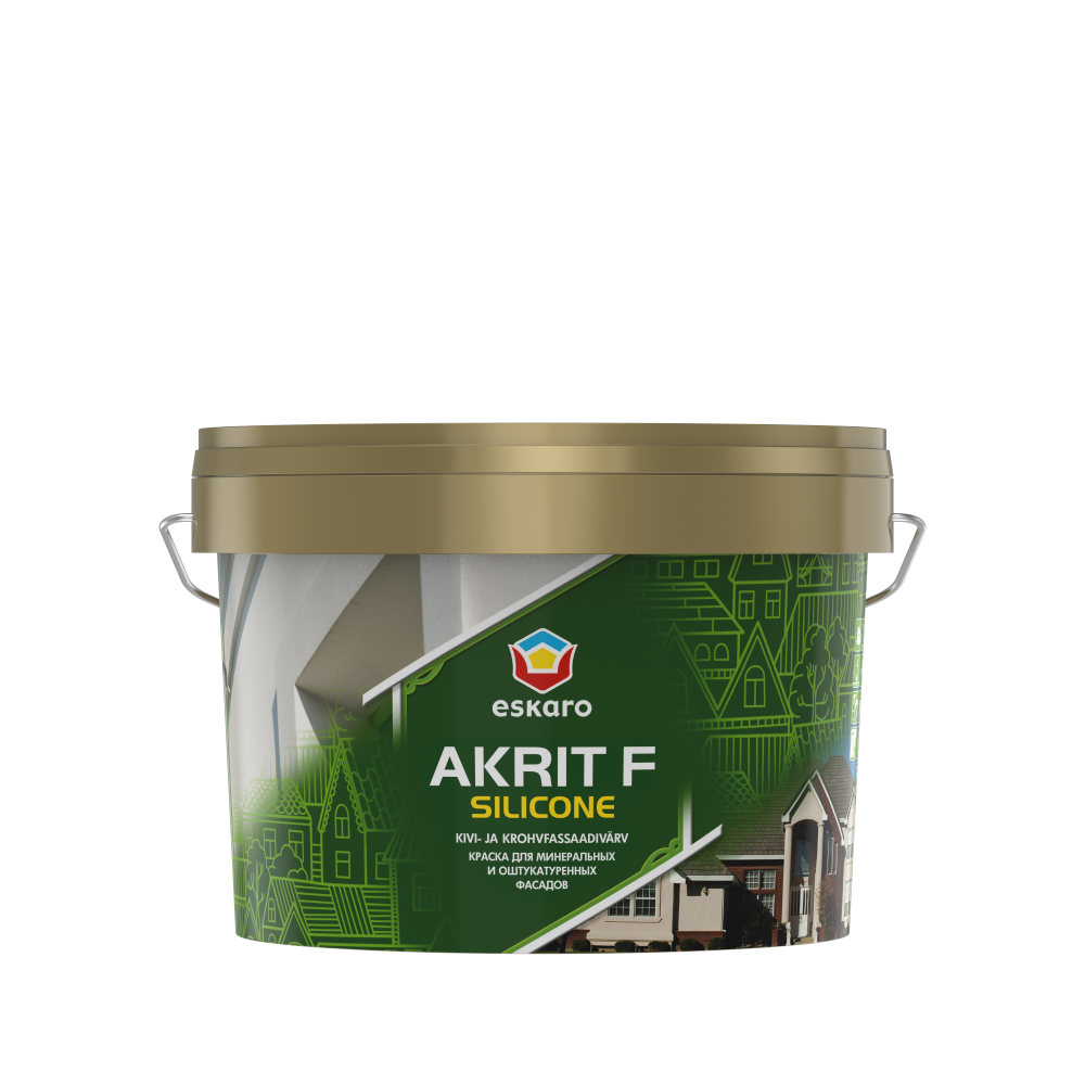 Mineralinių fasadų dažai ESKARO AKRIT F SILICONE, 2.7l - ermitazas.lt