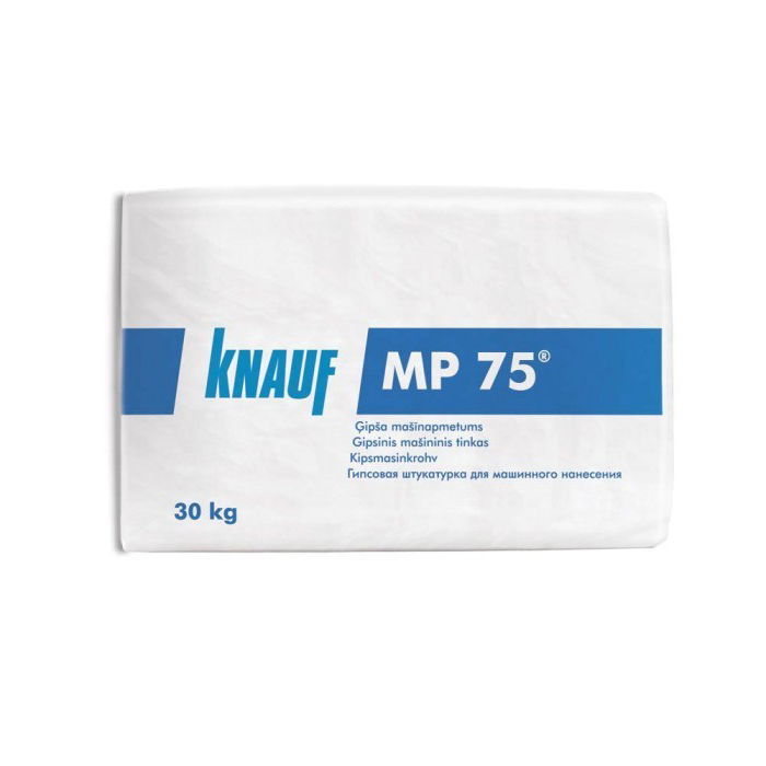Mašininis gipsinis tinkas KNAUF MP 75, 30 kg - ermitazas.lt