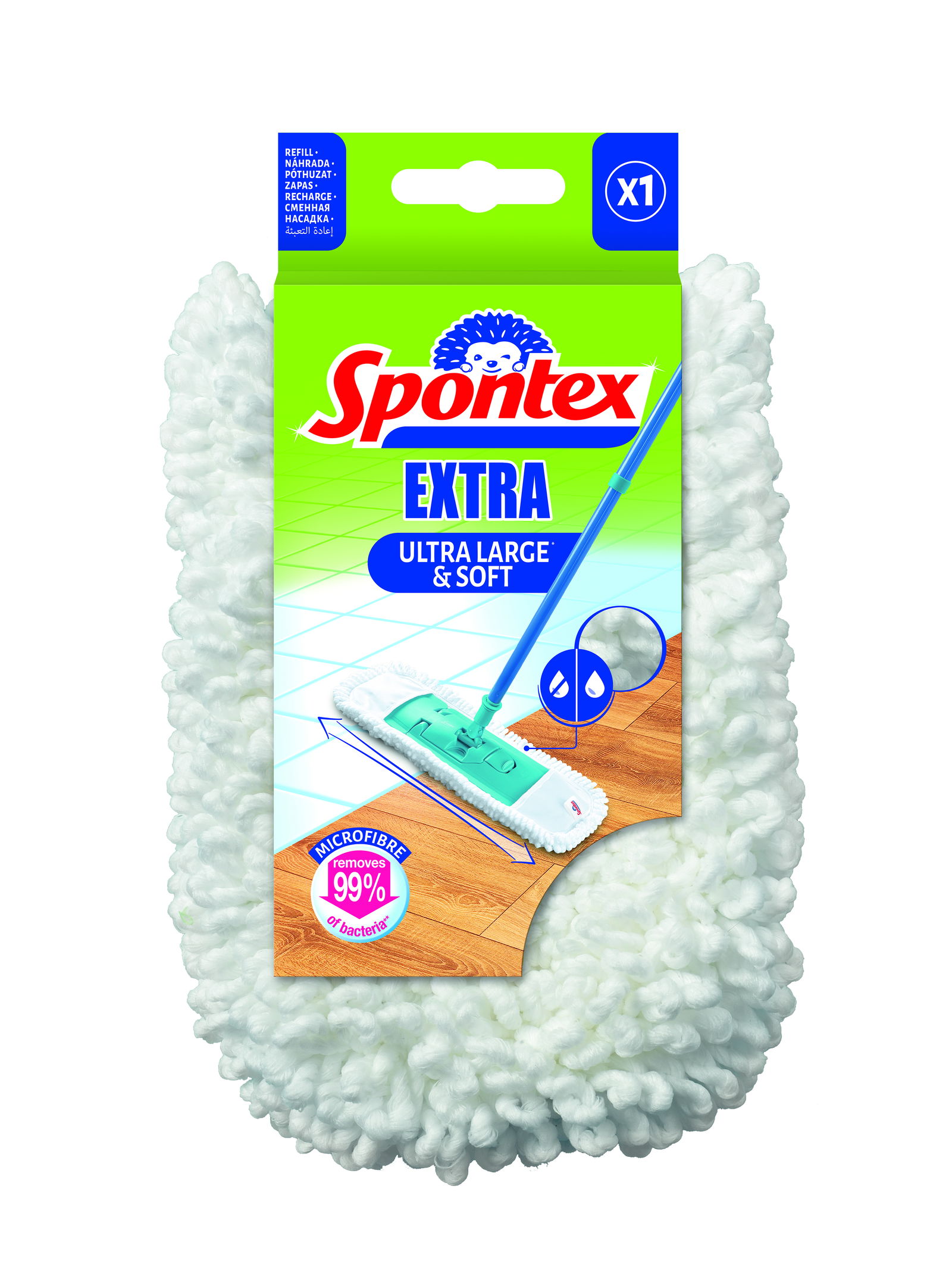 Pakaitinė mikropluošto šluostė šepečiui SPONTEX MICROWIPER EXTRA ...