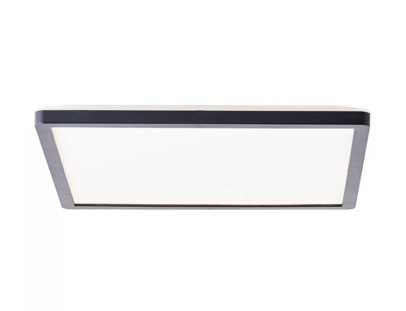 Lubinis LED šviestuvas BRILLIANT MILTON, 18 W, 4000 K, 2400 lm, juodos sp, 30 x 30 x 2,6cm ...
