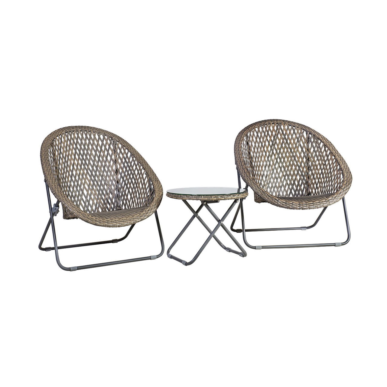 Lauko baldų komplektas TURKU, pilkas - ermitazas.lt