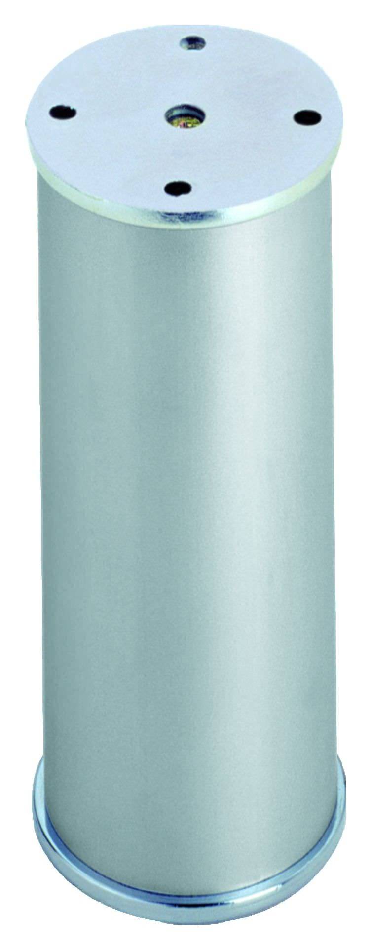 Baldų kojelė, H-150 mm, d-50 mm, apvali, reguliuojama, aliuminio sp. - ermitazas.lt