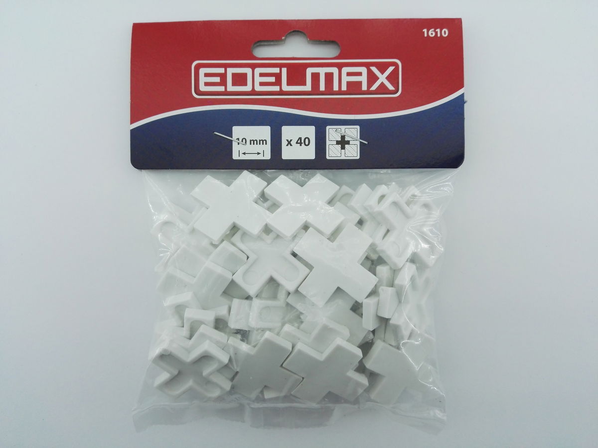 Plytelių kryželiai EDELMAX, 10 mm storio, 40 vnt. - ermitazas.lt
