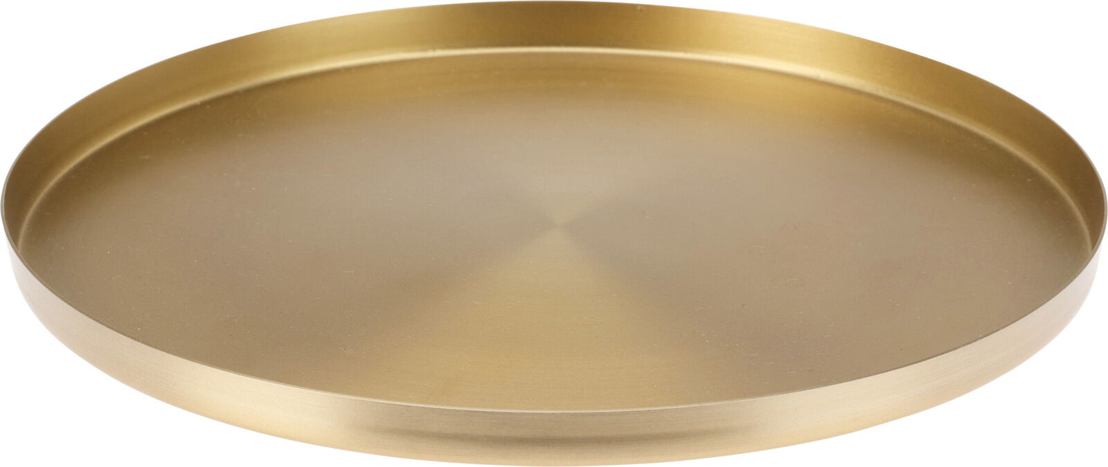 Dekoratyvinis metalinis padėklas, auksinės spalvos, apvalus, 30 cm - ermitazas.lt