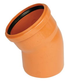 PVC lauko kanalizacijos alkūnė WAVIN DN110, 22° - ermitazas.lt