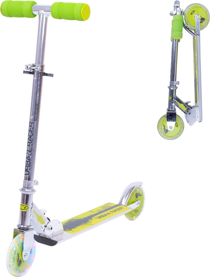 Sulankstomas paspirtukas su šviečiančiais ratukais Worker Racer Urban ...