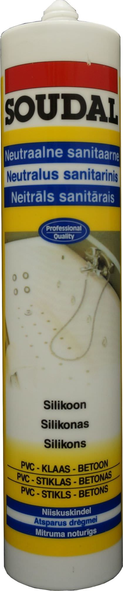 Neutralus sanitarinis silikoninis hermetikas SOUDAL SILIRUB 2/S ...