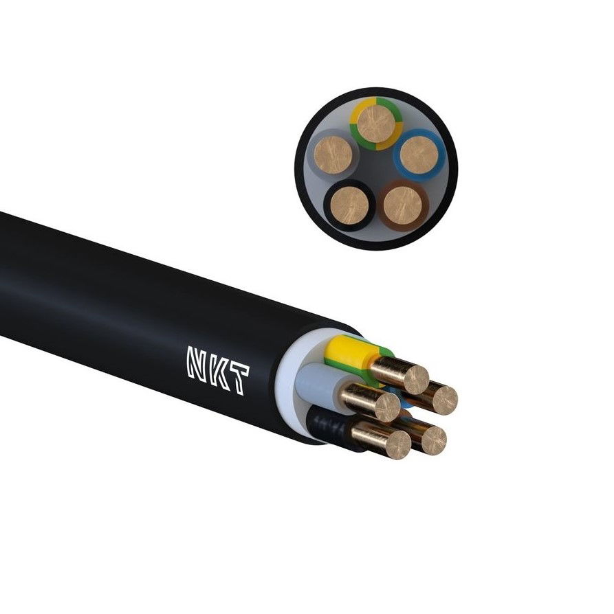 Instaliacinis kabelis, ELPAR CYKY, 5 x 1,5 mm², juodos sp, 100 m ...