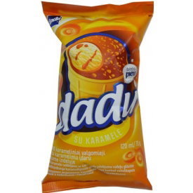 Karameliniai ledai DADU, su įdaru ir karameliniu glaistu, 120 ml ...