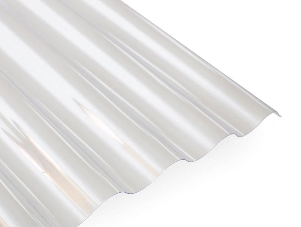 PVC lakštas GUTTAGLISS SINUS, banguotas, skaidrus, 900 x 2000 mm ...