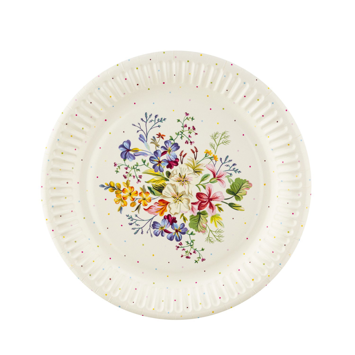 Vienkartinės lėkštės ILAJA FLOWER, ø18 cm, 8 vnt - ermitazas.lt