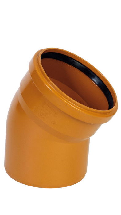 PVC lauko kanalizacijos alkūnė PIPELIFE, DN110 x 45° - ermitazas.lt