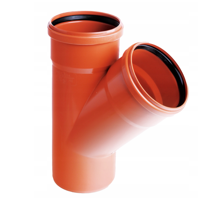 PVC lauko kanalizacijos trišakis PIPELIFE DN160 x 110 x 45° - ermitazas.lt