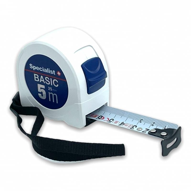 Ruletė SPECIALIST+ Basic, 5 m x 25 mm, nailoninė juosta - ermitazas.lt