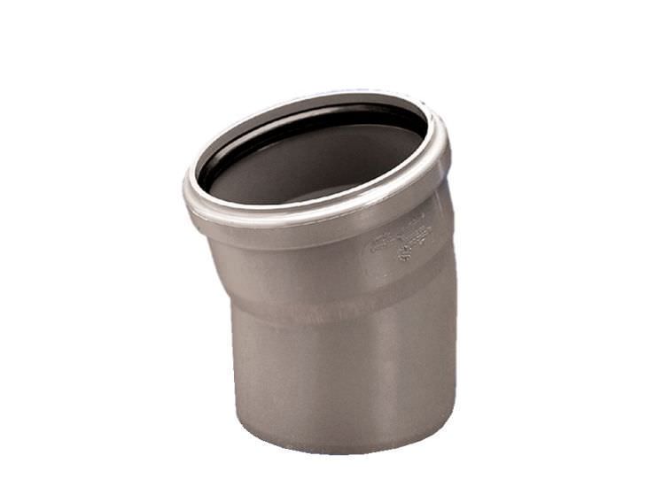 PVC vidaus kanalizacijos alkūnė WAVIN, DN110, 15° - ermitazas.lt