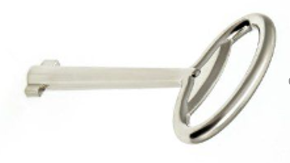 Skydinės raktas D5, cinko ir aliuminio lydinio, padengtas nikeliu, 61 x 50 mm, Ø13.5 - ermitazas.lt