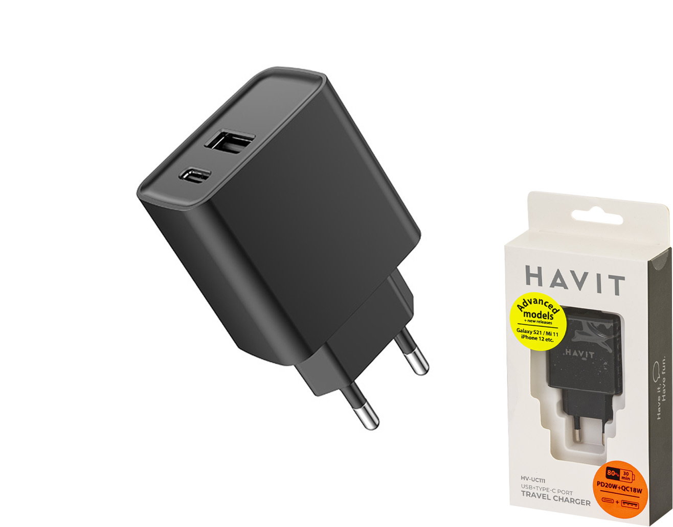 Įkroviklis HAVIT 111 Smart Home Charger, QC3.0/18W+PD/20W - ermitazas.lt