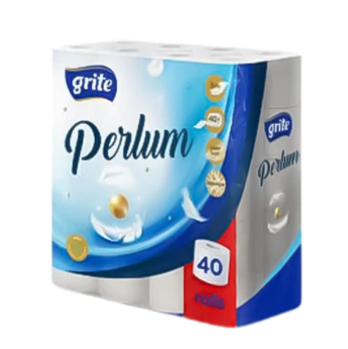 Tualetinis popierius GRITE PERLUM, 3 sl., 40 rul - ermitazas.lt
