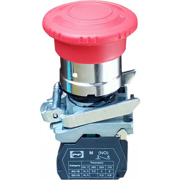 Mygtukinis jungiklis grybo formos FP CM raudona 1NC (su fiksacija) IP40 ...