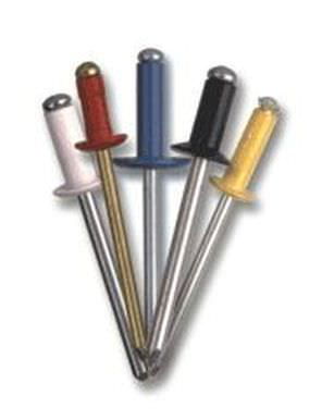 Kniedės, 4,0 x 8,0 mm, AL/PL, RAL8014, 50 vnt. - ermitazas.lt