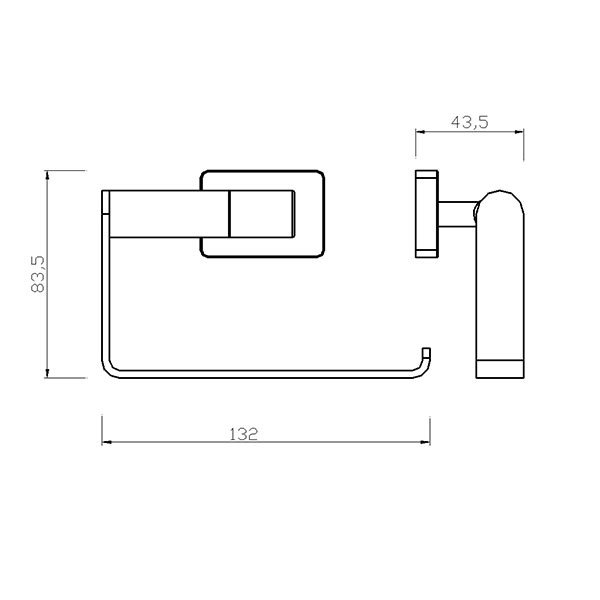 Tualetinio popieriaus laikiklis GRETA, chromuotas - ermitazas.lt