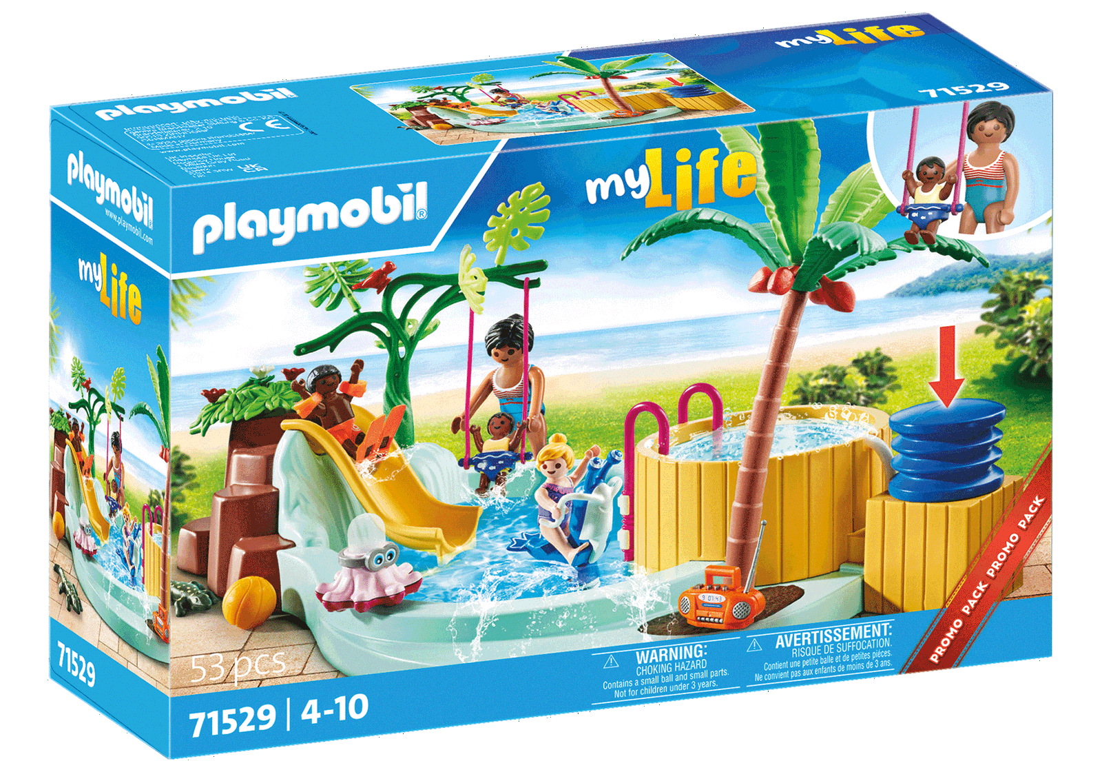 Vaikų baseinas su sūkurine vonia PLAYMOBIL MY LIFE 71529 - ermitazas.lt