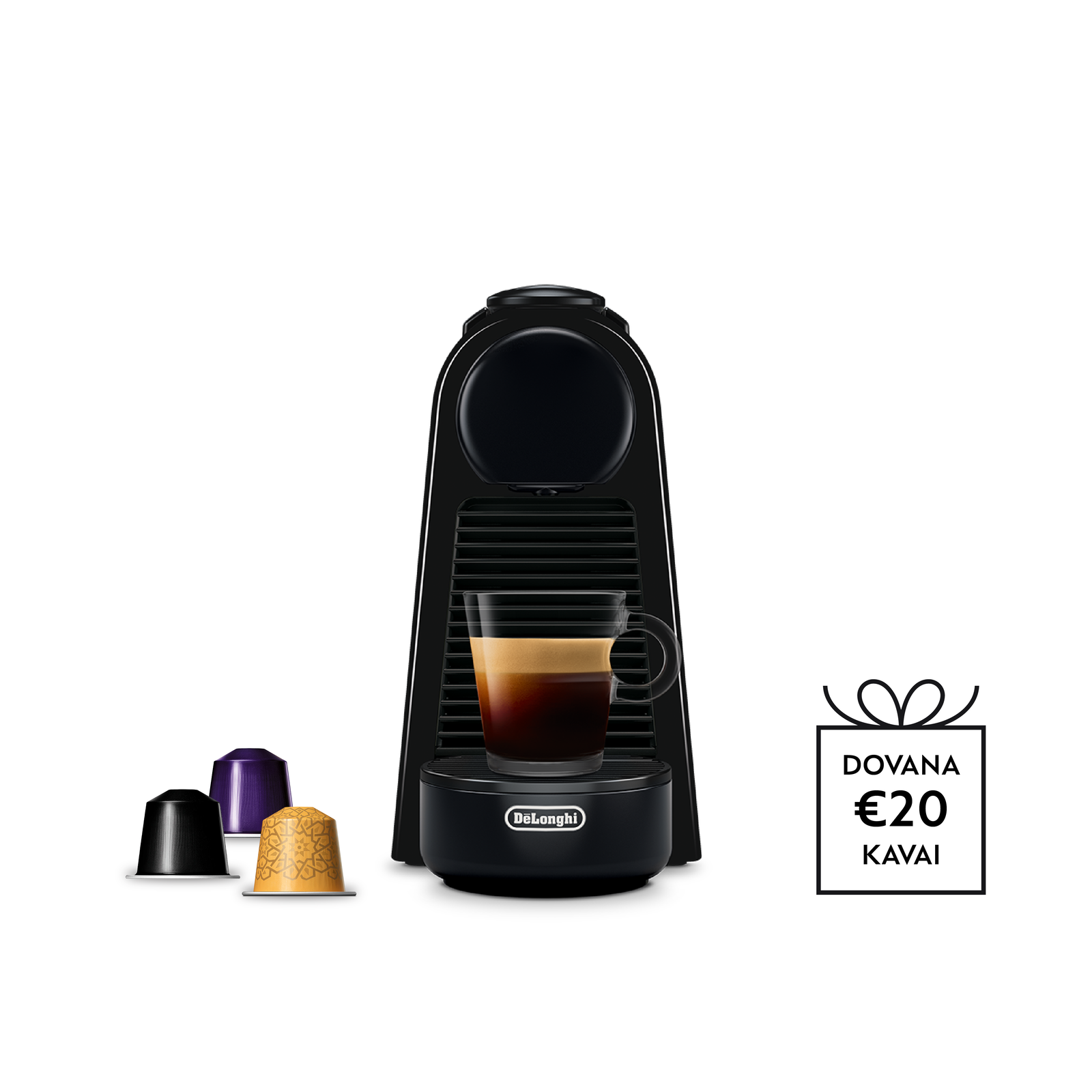 Kapsulinis kavos aparatas DELONGHI NESPRESSO EN85.B ESSENZA MINI ...